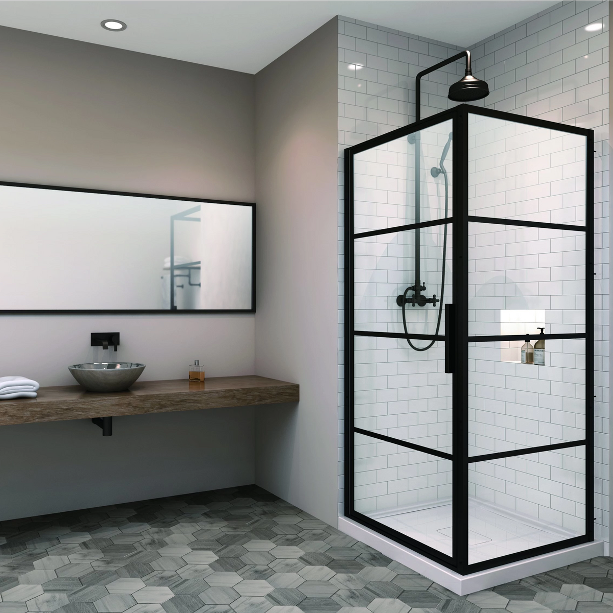 Materia Corner Shower Door – Evon.ca